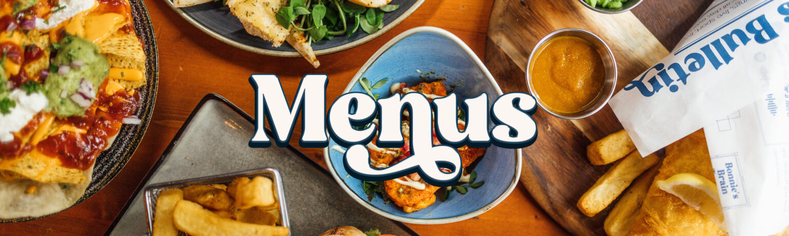 Menus - Bonnie Rogues Pub